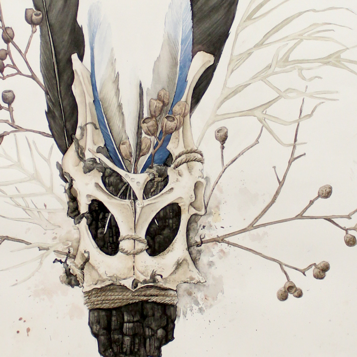 Wombat Totem #3 (Blue Totem) 2013